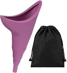 Ikruidy Female Urinal Silicon Travel Urination Reusable Purple Device ...