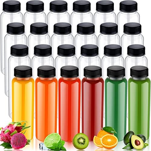 Amazon.com: Thenshop 50 Packs 10 oz Plastic Juice Bottles with Caps BPA ...