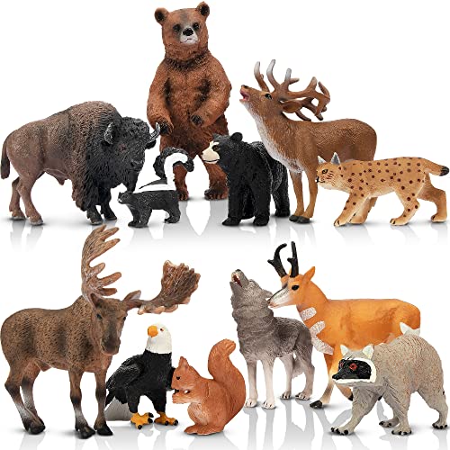 Jumbo Forest Animals 5 pc Wild Animal Figurines Set