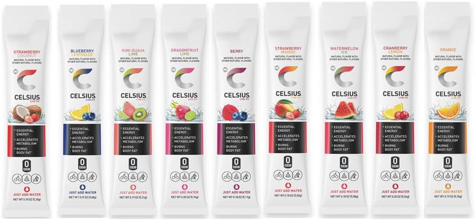 Amazon.com : CELSIUS On-the-Go Powder Stick, Combo Pack of Dragonfruit ...