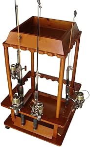 Amazon.com: Fishing Rod Holder 24 Square Solid Wood Fishing Rod Display ...
