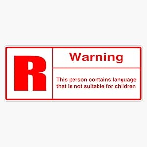 Amazon.com: Rated R Language Warning Vinyl Sticker Waterproof Bumper Sticker Laptop Window 5 ...
