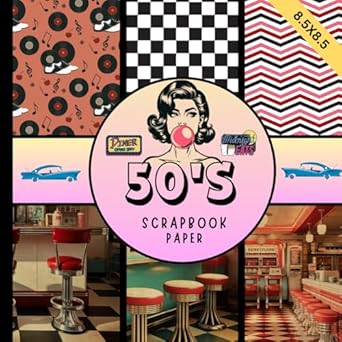 50s scrapbook paper: 50's themed diner craft paper pad great for ...