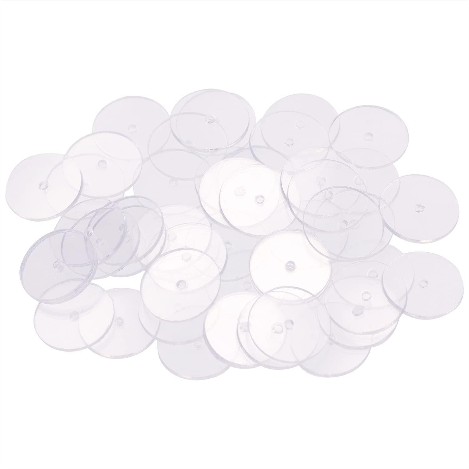 Amazon.com: EXCEART 80pcs Plastic Discs for Earring Backs Clear Disc ...