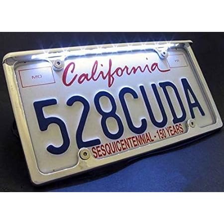 Amazon.com: AOOTF License Plate Frame with Light Bar Assembly- LED ...