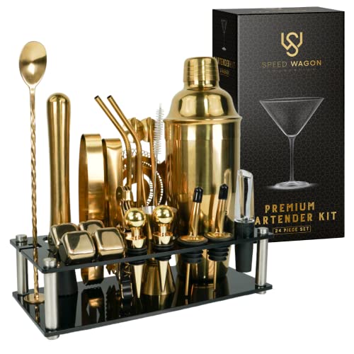 Snapklik.com : Mixology Bartender Kit24 Piece Gold Cocktail Shaker Set ...