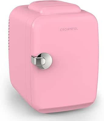 CROWNFUL Mini Fridge, 4 Liter 6 Can Portable Cooler and Warmer ...