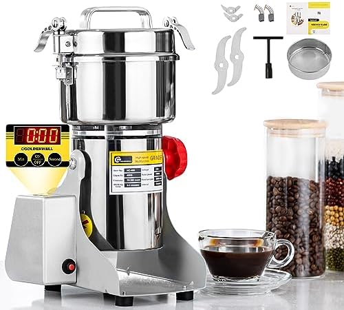 Electric Grain Grinder 2800W Stainless Steel Mill Powder Machine Herb ...