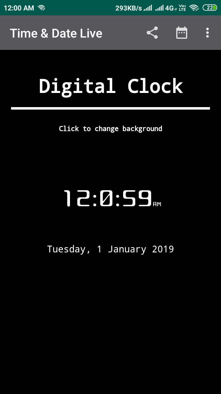 Digital Time Date Clock - App on Amazon Appstore