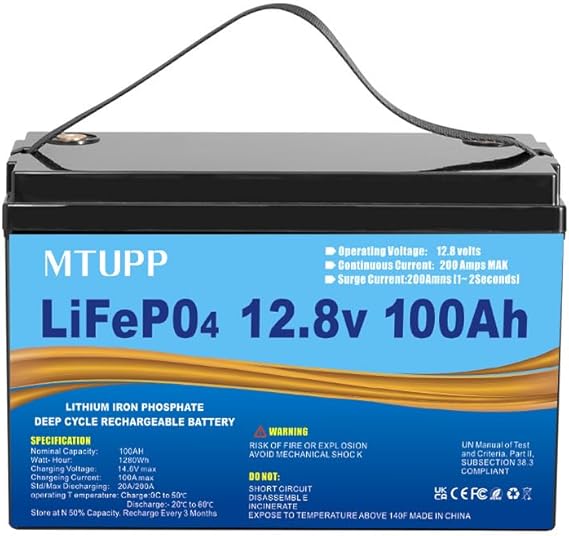 LiFePO (12V)- LiFePO4 Battery 12V 100Ah Lithium leisure battery ...