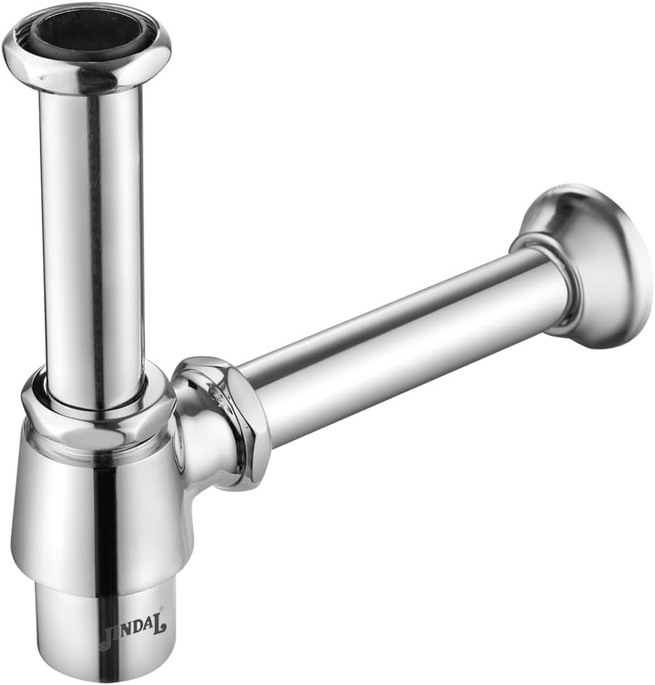 BATH GURU ® Stainless Steel Bottle Trap Set with Waste Outlet Pipe for ...