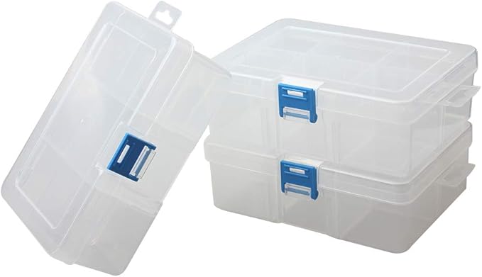 Amazon.com: BangQiao 3 Pack Plastic Removable Divider Box and Storage ...