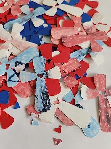 Amazon.com: Red, White, and Blue Crosses, Patriotic Paper Crosses ...