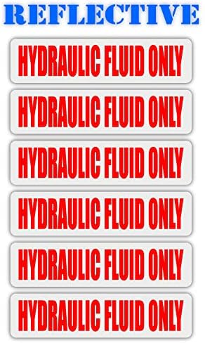 Amazon.com - (6 Pack) Reflective Hydraulic Fuel Only Label Decal Vinyl ...