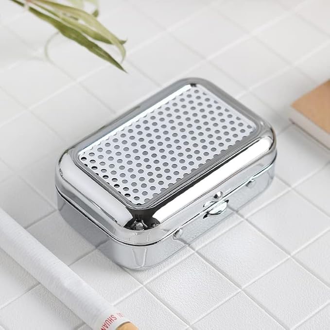 Amazon.com: Mini Portable Ashtray with Lid, Metal Portable Pocket ...