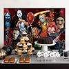 Amazon.com: Horror Birthday Party Decorations Backdrop, Horror Movie ...