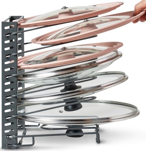 Amazon.com: Housolution Pot Lid Organizer, Stainless Steel Expandable ...