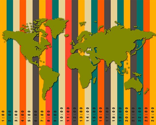 CrudeArea 'Time Zones' Poster by Jazzberry Blue (Print, 43.18 cm x 30. ...