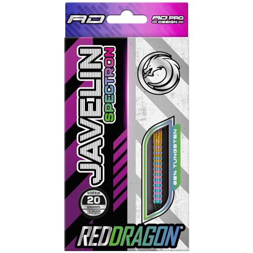 RED DRAGON Javelin Spectron 18 Gram Softip Premium Tungsten Darts Set ...