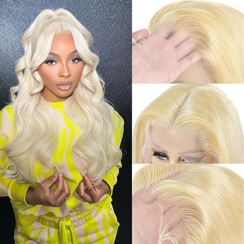 Amazon.com: MYDIVA 613 Lace Front Wig Human Hair 13x6 HD Transparent ...