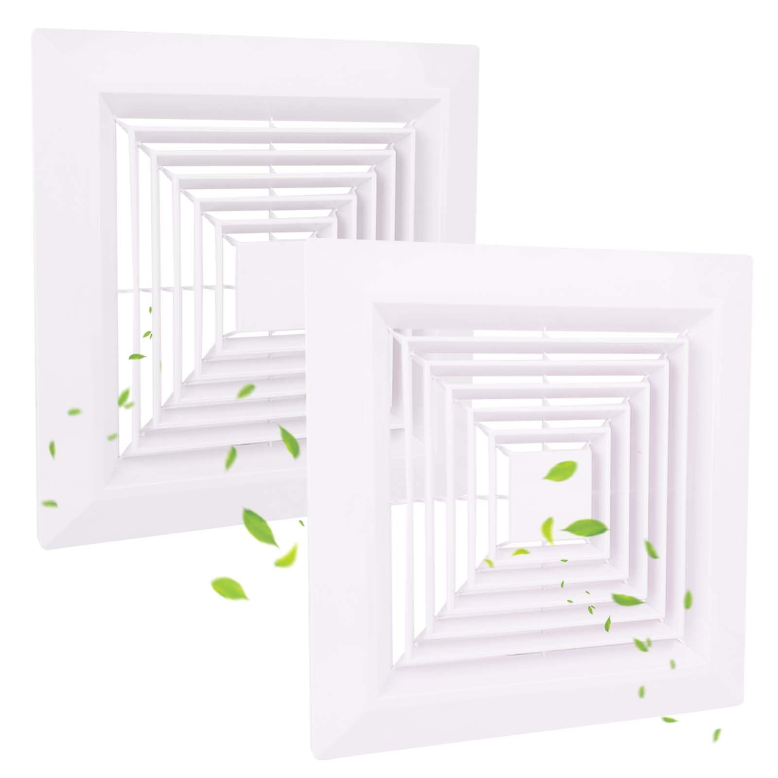 Amazon.com: White 2 Piece ( 9 “x 9 ”Inch) Bathroom Exhaust Fan Cover ...