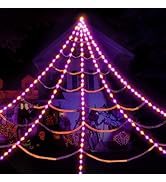 Amazon.com : Spider Web Halloween Decorations Lights Outdoor, 16.4x18 ...
