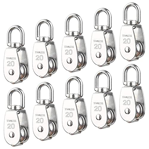 2Pk M20 Single Pulley Roller SS304 Single Wheel Swivel Lifting Rope ...