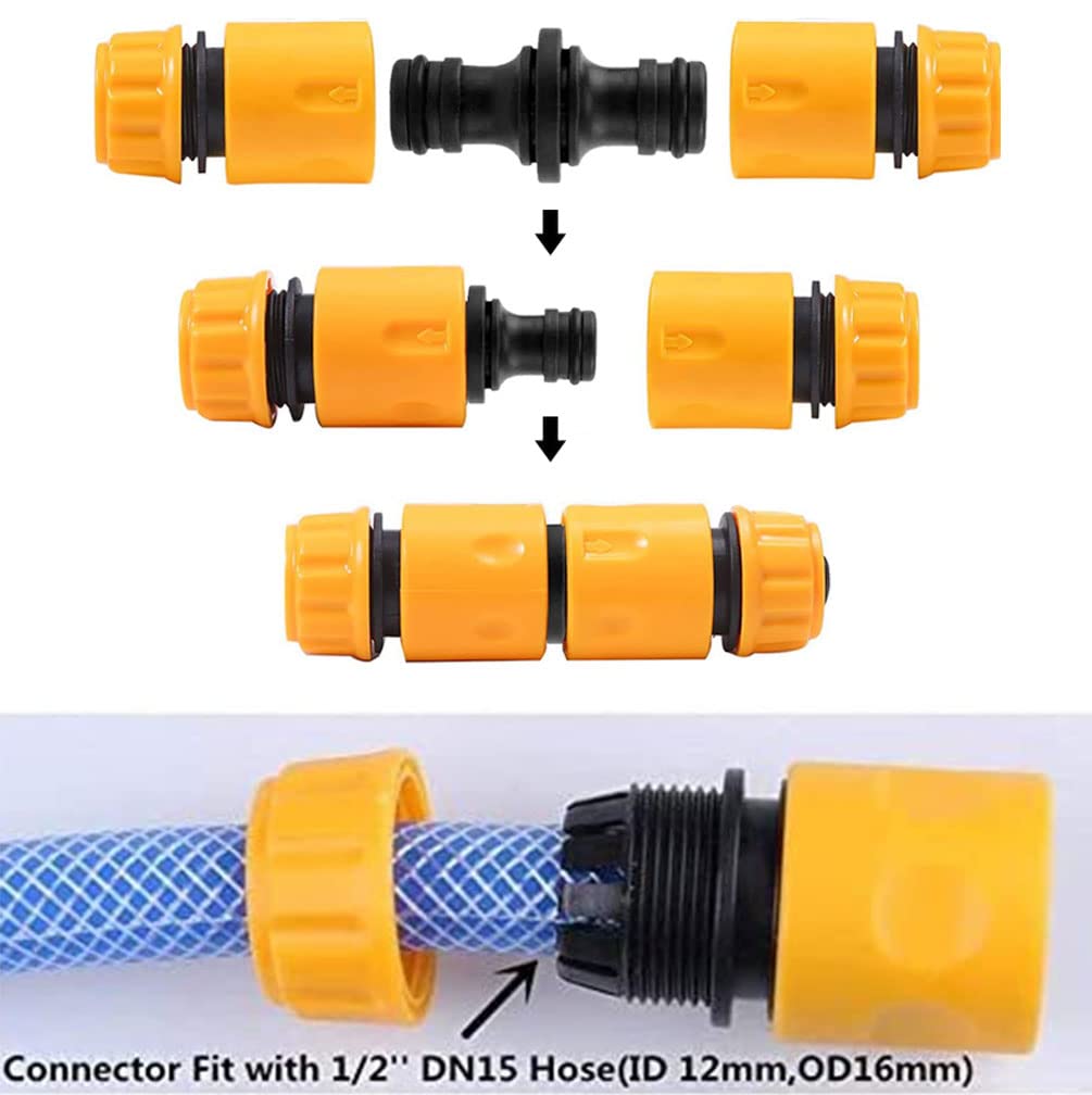 ViLiyDuo Garden Hose Connector Kit, Hose Coupling 1/2 Inch, Hose ...