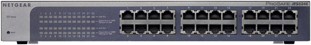 Amazon.com: NETGEAR ProSafe 24-Port Fast Ethernet Unmanaged Plus Switch ...
