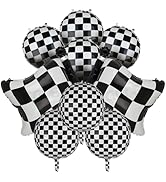 Amazon.com: 40 Inch Checkered Number Balloon 6 Black and White Race Car ...