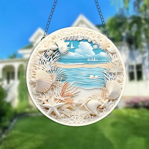 Amazon.com: WOHAHA Oceans Shells Acrylic Window Hanging Sea Marine Life ...