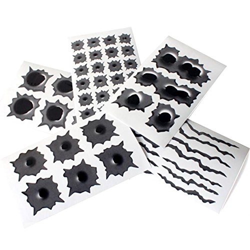 Amazon.com: 5 Sheets of Fake Bullet Holes Stickers Funny Car Helmet ...