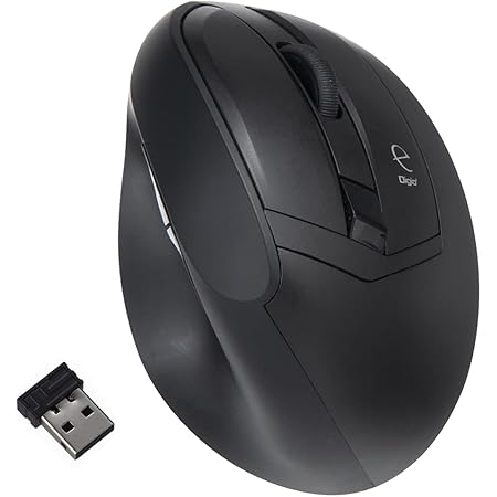Amazon | ナカバヤシ Digio2 エルゴノミクス マウス 無線 静音 5ボタン BlueLED ブラック | ナカバヤシ ...