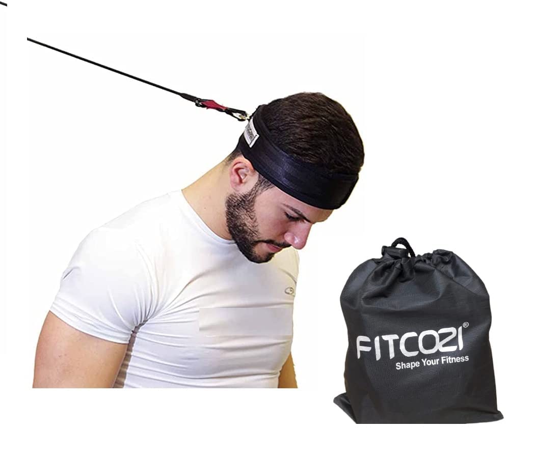 Fitcozi Neck Exercise Band Muscle Builder Head Harness Home Gym for ...