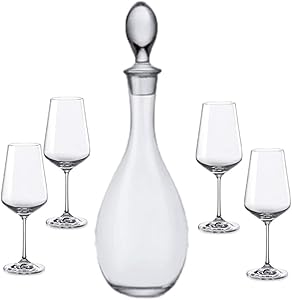 Amazon.com | WF Crystal Wine Glass Set - Transparent Goblet/Household ...
