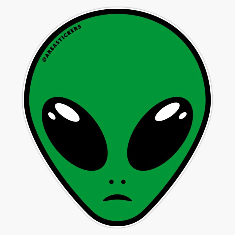 Amazon.com: Magnet Alien Head - Green Skin Magnetic Vinyl Sticker 5 ...