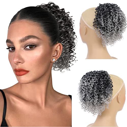 Amazon.com : Drawstring Ponytail for Black Women Curly Black Ponytail ...
