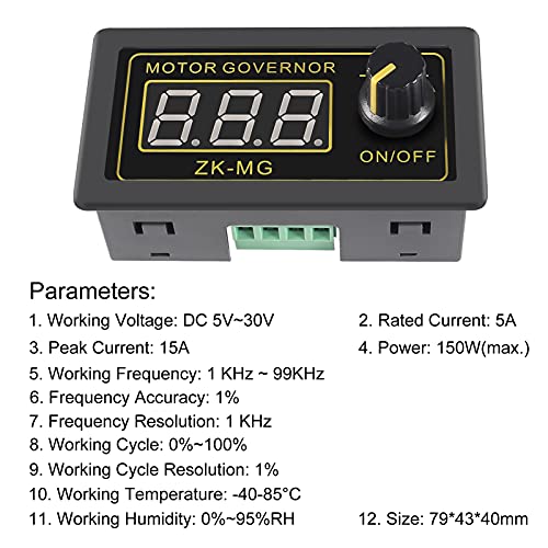Snapklik.com : UMLIFE Motor Speed Controller PWM DC 5V 12V 24V 150W Adjustable Speed Regulator
