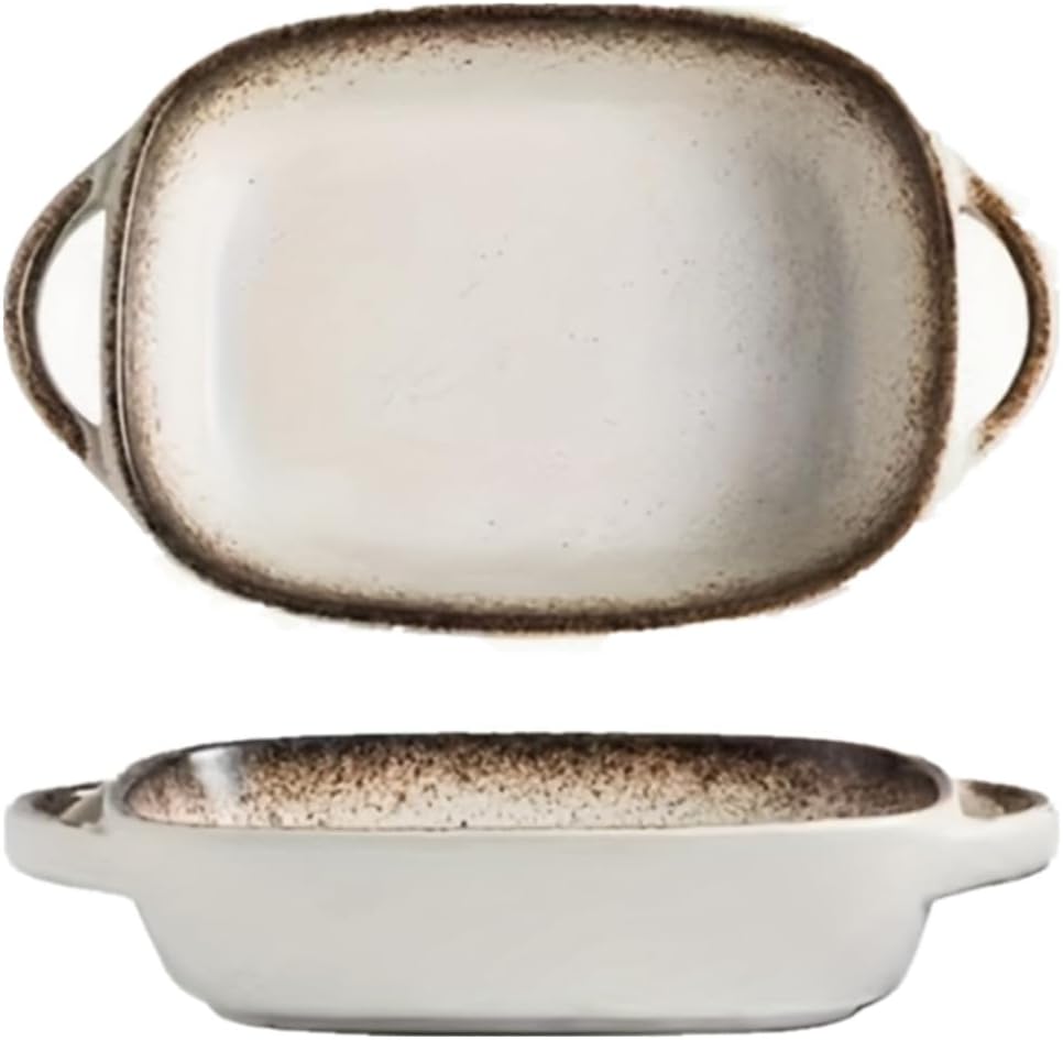 Amazon.com: Ceramic Small Baking Dish 7.5 Inch Set of 2, Rectangular Au ...