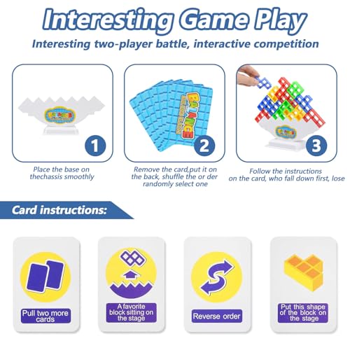 32Pcs Tetra Tower Balance Game Tetris Tower Balancing Game DIY ...