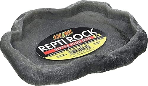 Zoo Med FD-20 Repti Rock Feed Dish, Small ( Packaging May Vary), Black ...