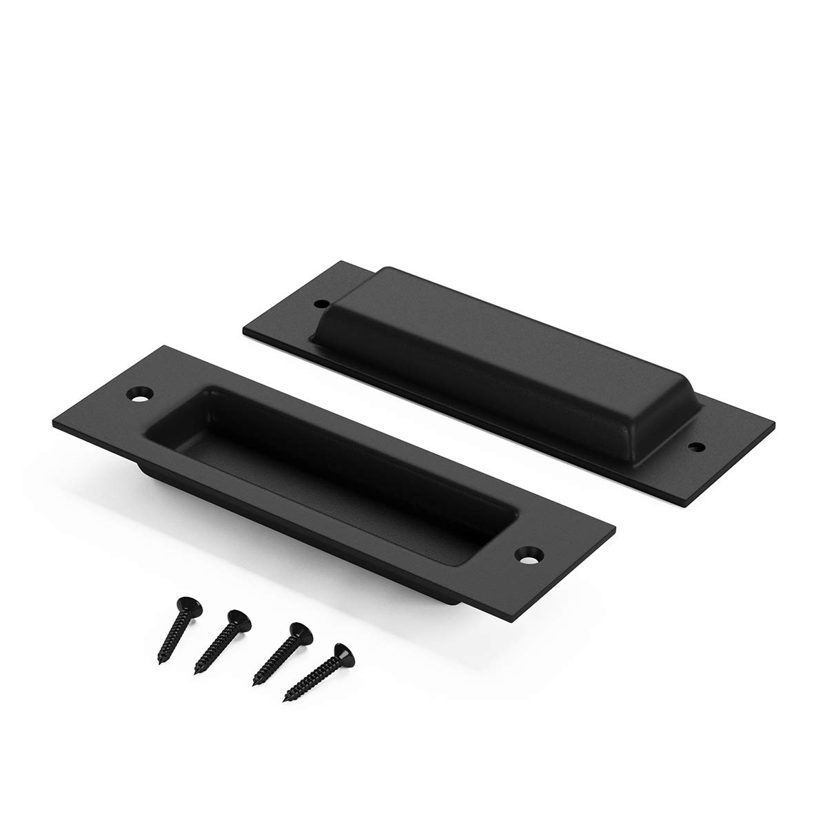 Snapklik.com : SMARTSTANDARD 2 Pack Flush Pull 6 1/2" Matte Black Inset ...