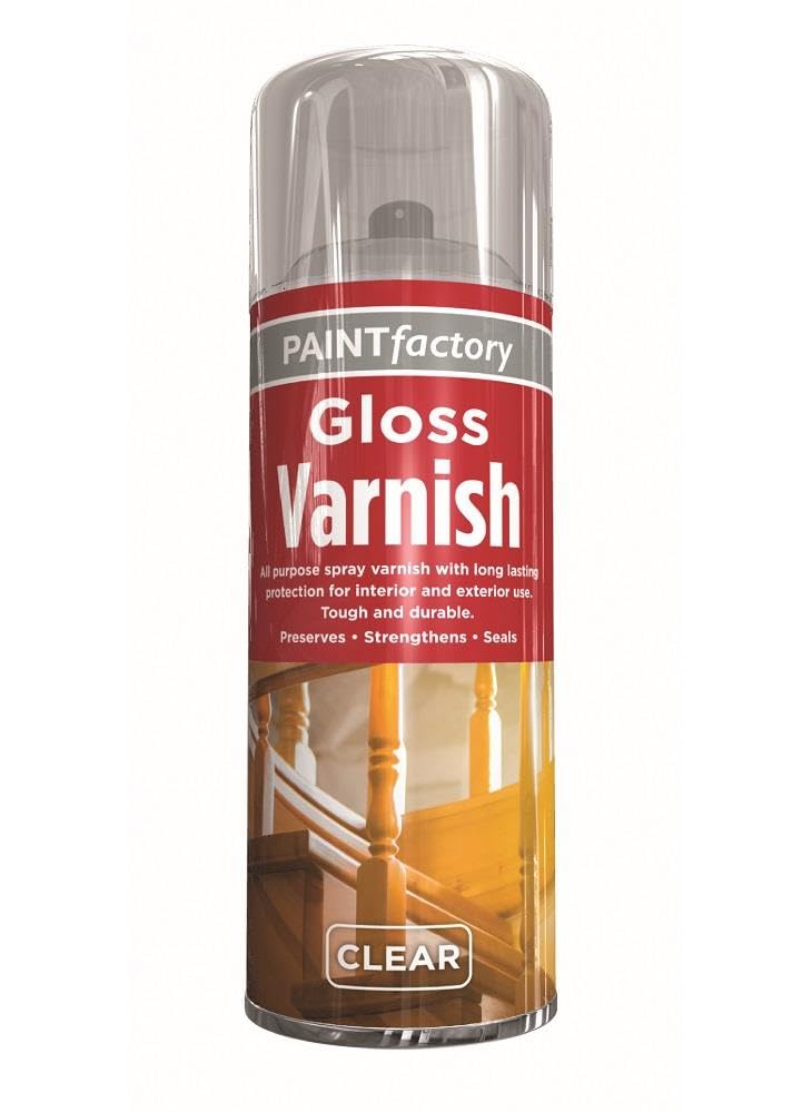 All Purpose Gloss Varnish 400ML - Professional Satin Finish Spray Wood ...