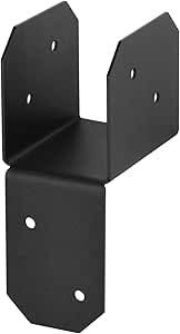 4 PCS 2x2, 2x4 Black Joist Anchor Connector Post Caps Tie Bracket ...