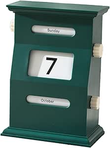 Amazon.com : Qianly Perpetual Calendar Desk Decor Art Ornament ...