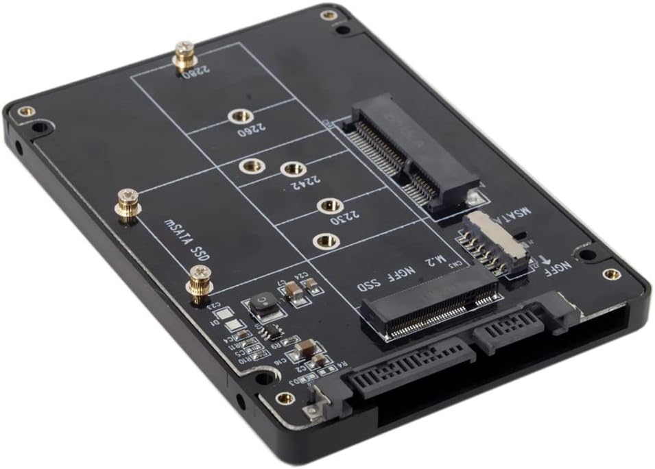 xiwai Combo M.2 NGFF B-Key & mSATA SSD auf SATA 3.0 Adapter Konverter ...