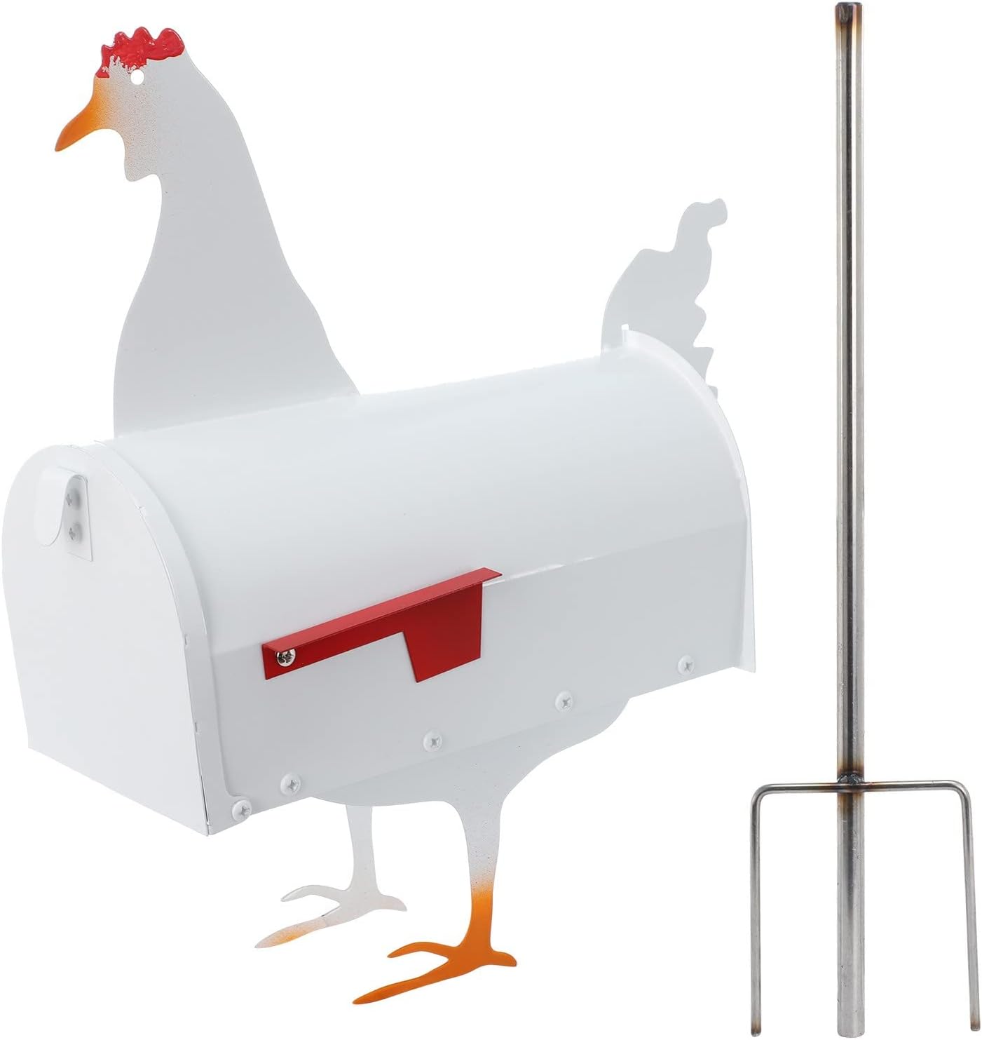 Amazon.com: Animal Shaped Metal Mailbox with Post Outside Mailboxes ...