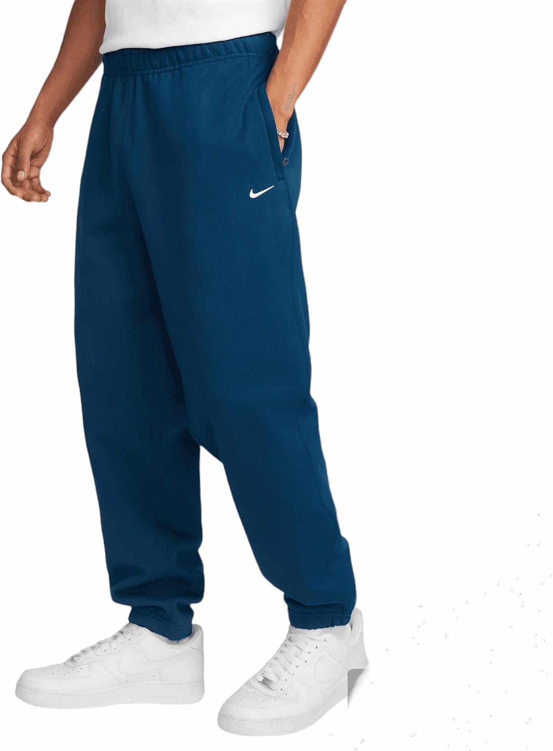 Amazon.com: Nike Men's Essentials Solo Swoosh Fleece Pants L Tall Blue ...