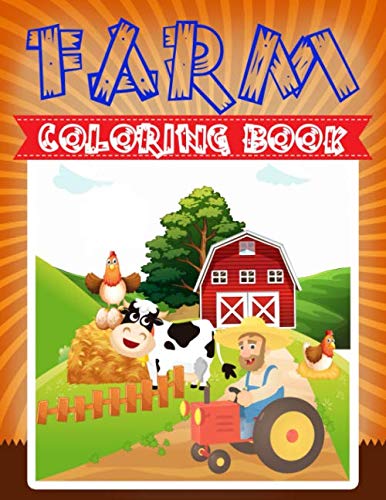 Farm Coloring Book: 50 Cute Barnyard Coloring Pages for Toddlers & Kids ...