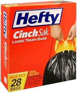 Hefty Cinch Sak Große Müllbeutel, 30 Liter, Kofferpackung, 6 – 28 Boxen ...